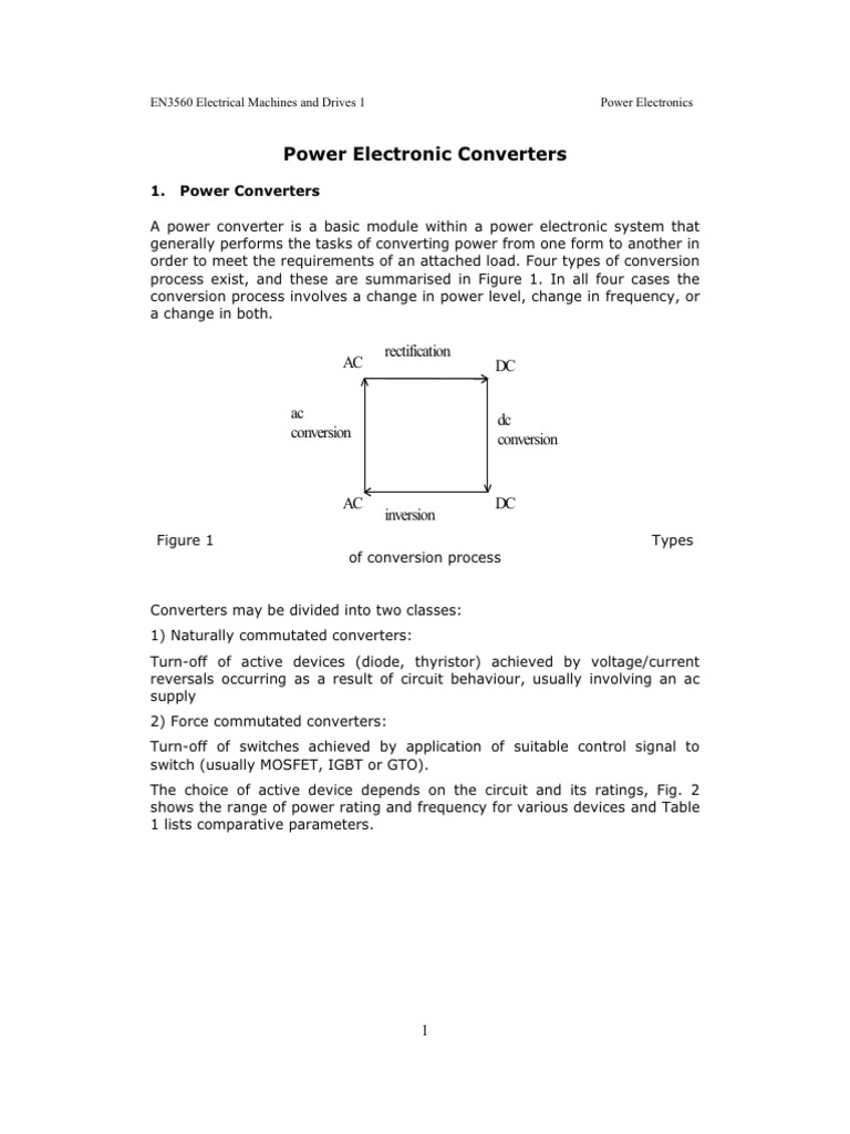 Power Electronic Converters - Lecture Notes | PDF