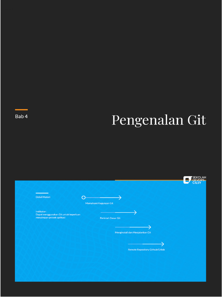 Bab 4 - Pengenalan Git - Sekolah DevOps Cilsy | PDF