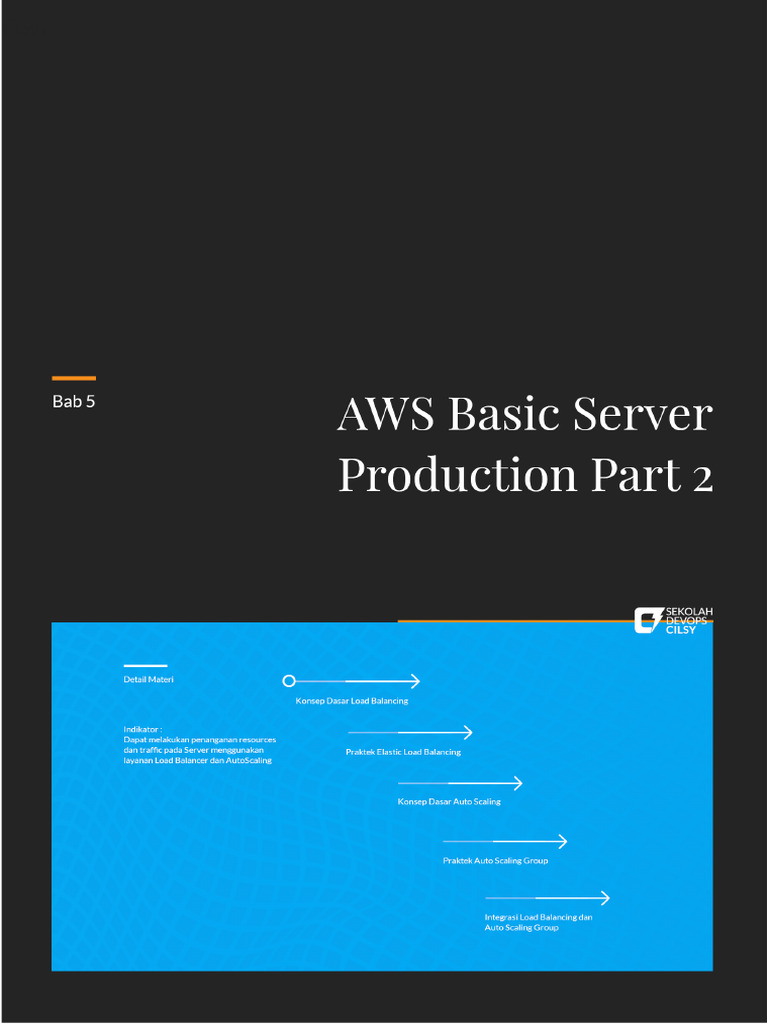 Bab 5 AWS Basic Server Production Part 2 Sekolah DevOps Cilsy 1 | PDF | Komputer