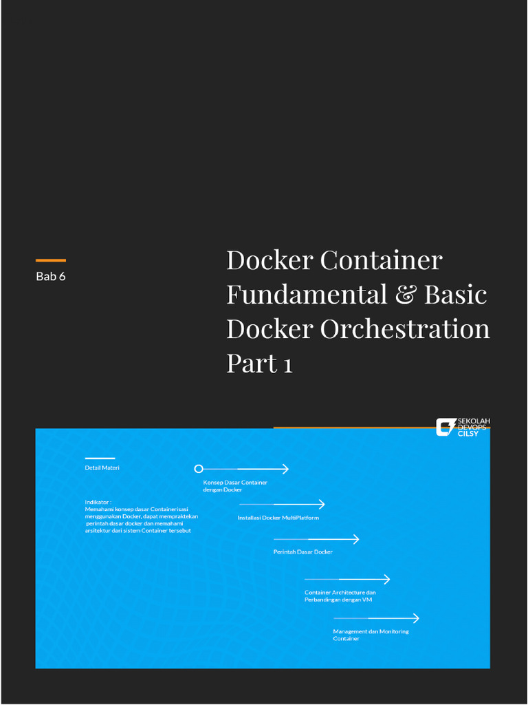 Bab 6 Docker Container Fundamental & Basic Docker Orchestration | PDF