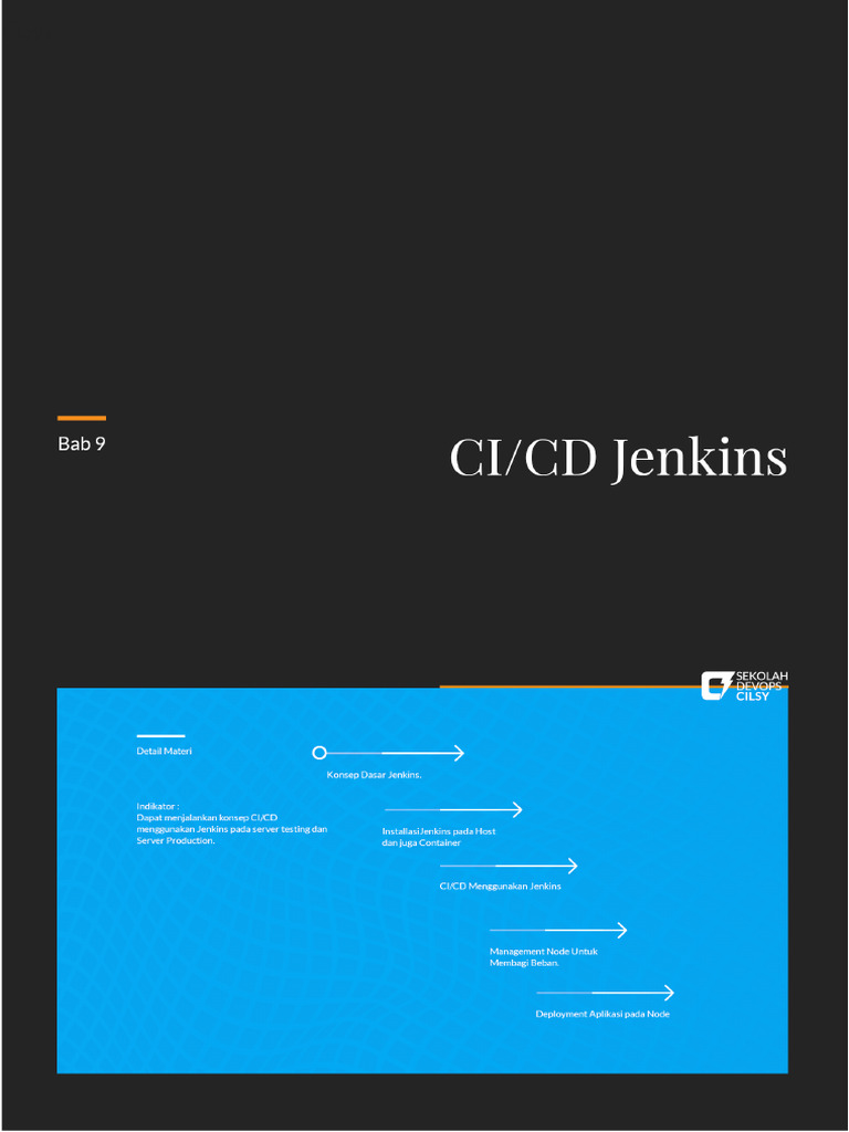 Bab 9 - CI CD Jenkins - Update - Sekolah DevOps Cilsy | PDF Bab 9 - CI CD Jenkins - Update - Sekolah DevOps Cilsy | PDF