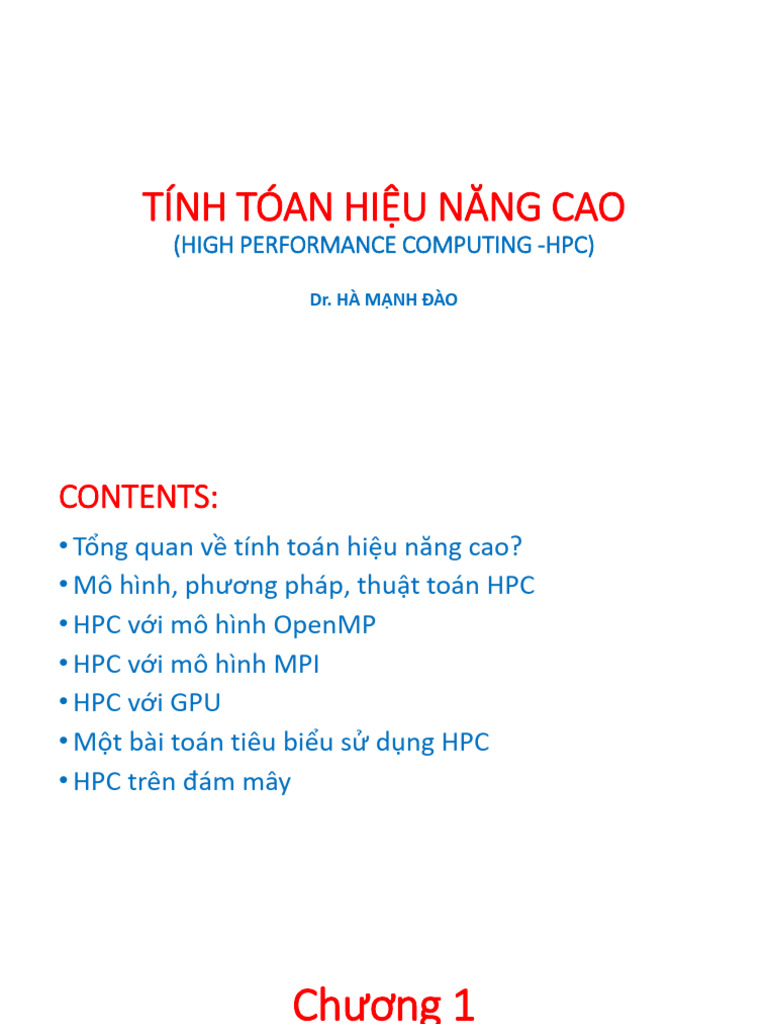 B0 - High Performance Computing (HPC) | PDF