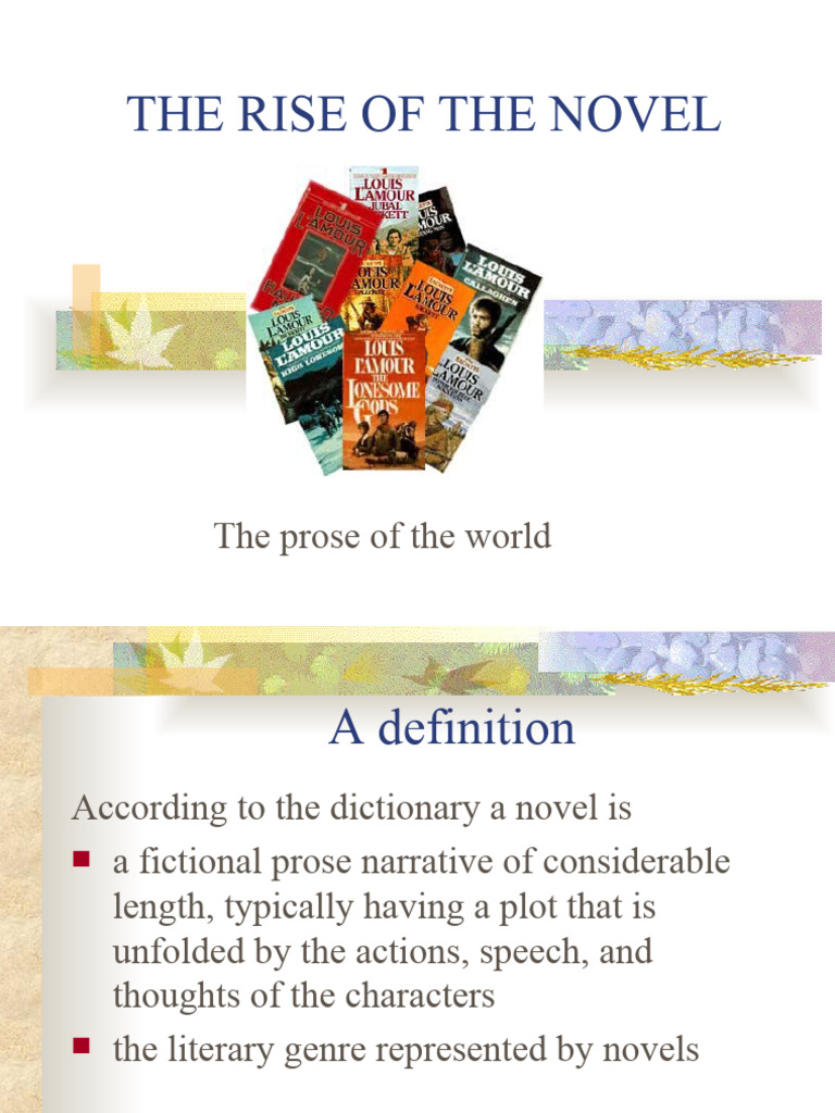The Novel Definition and Features | PDF