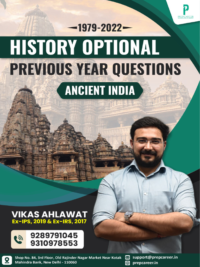 Ancient India - Previous Year Questions - Vikas Ahlawat | PDF