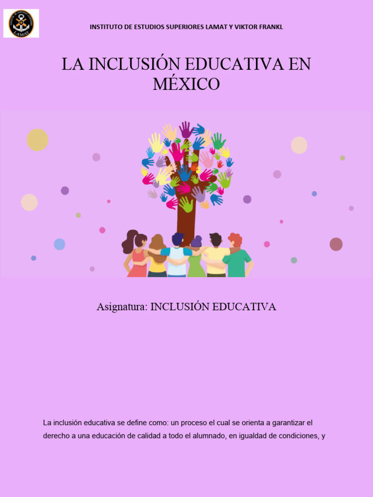 Inclusión Educativa en México: Retos y Propuestas | PDF | Crecimiento ...