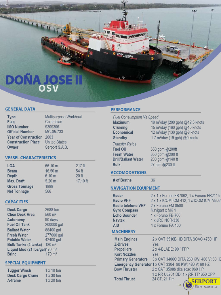 Doña Jose II - Vessels Brochure - 2 | PDF | Technology & Engineering