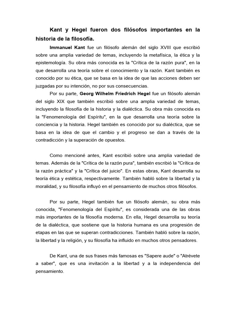 Filosofía Del Derecho - Kant y Hegel | PDF