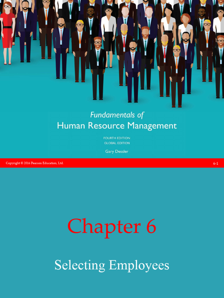 Dessler FHRM4ge PPT 06 | PDF | Validity (Statistics) | Background Check