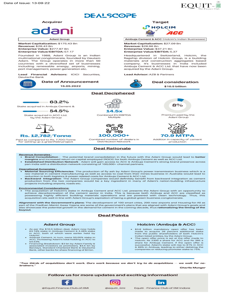 Adani Holcim | PDF