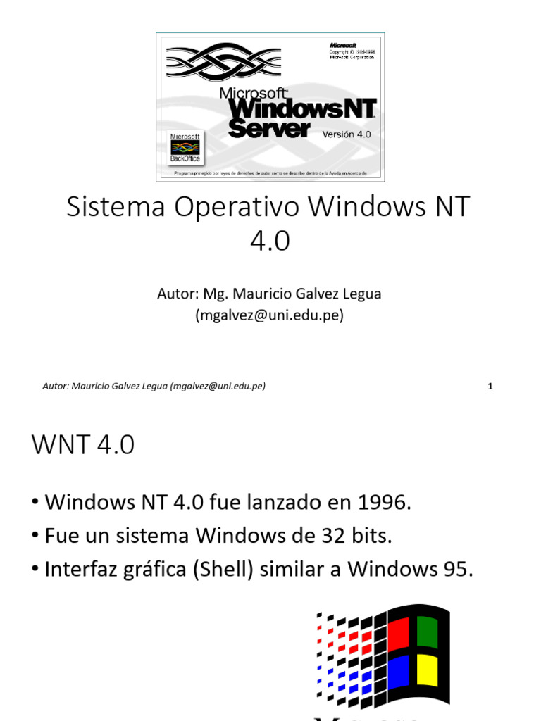 Características de Windows NT 4.0 | PDF | Tecnología