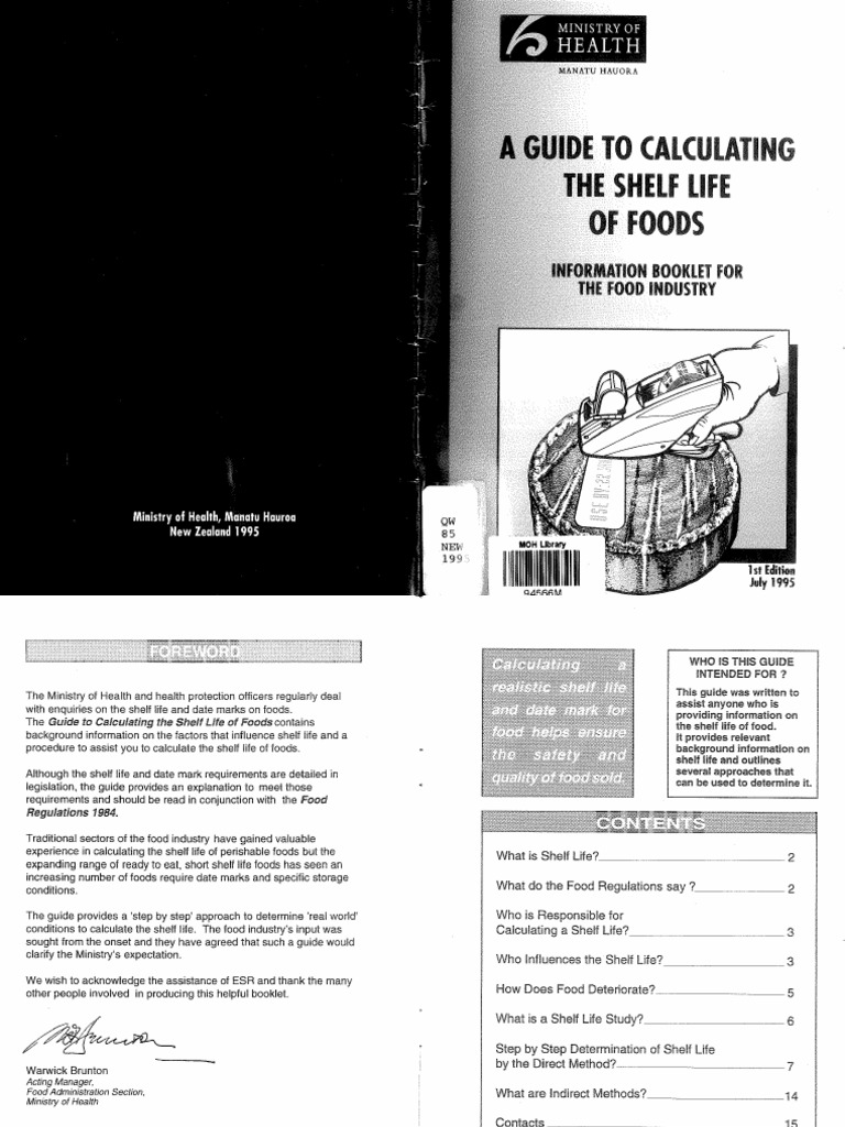 A Guide To Calculating Shelf Life of Foods | PDF