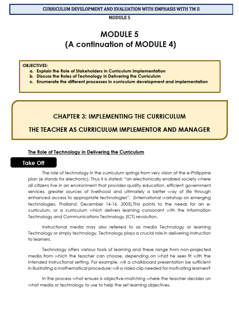 MODULE 5 Curriculum | PDF | Curriculum | Teachers