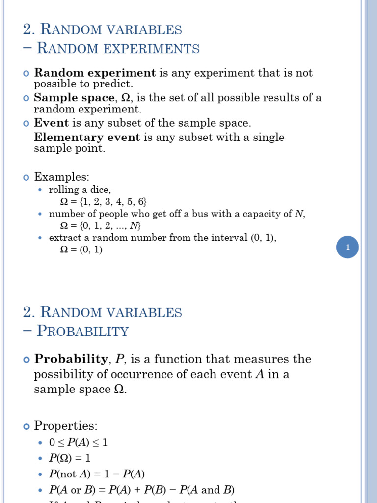 2 Random Variables | PDF | Variance | Probability Theory
