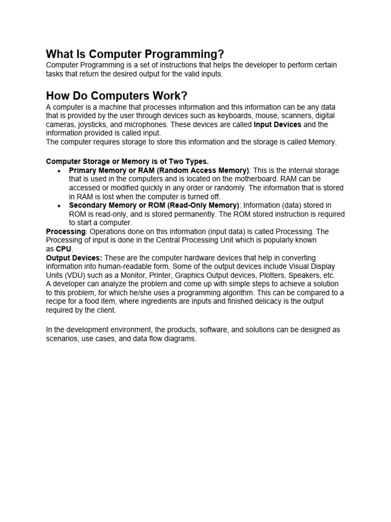 What Is Computer Programming | PDF