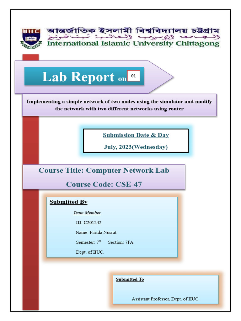 Lab Report: Course Title: Computer Network Lab Course Code: CSE-47 | PDF