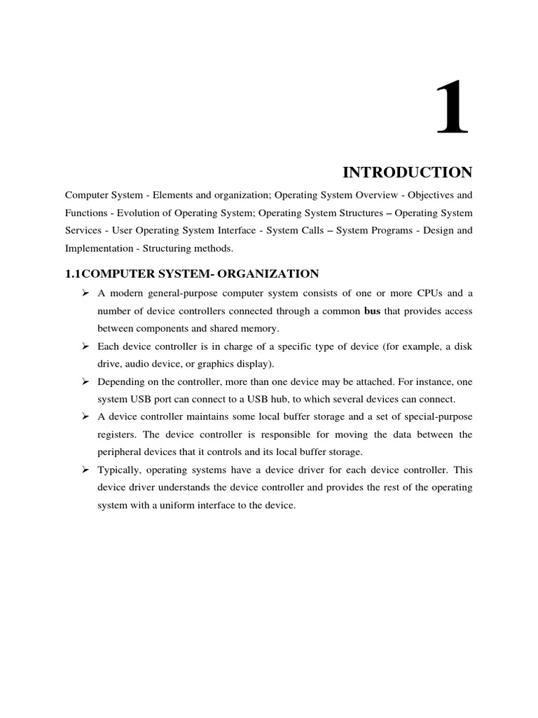 OS Unit1 | PDF | Kernel (Operating System) | Operating System
