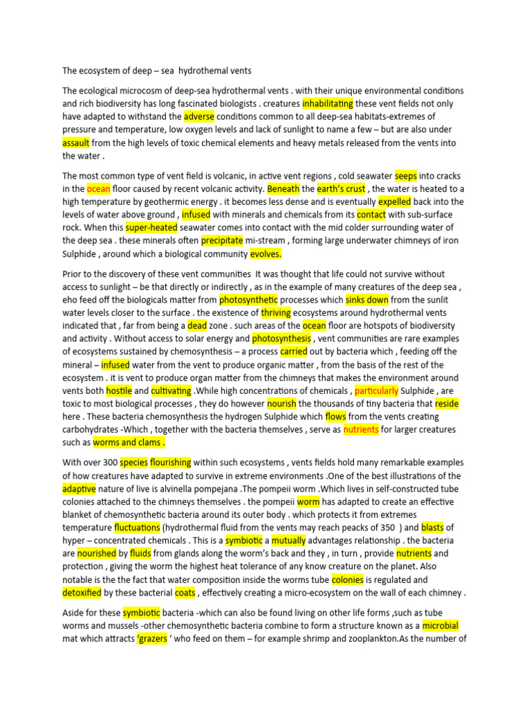 Ielts Reading Test | PDF | Hydrothermal Vent | Gold Standard