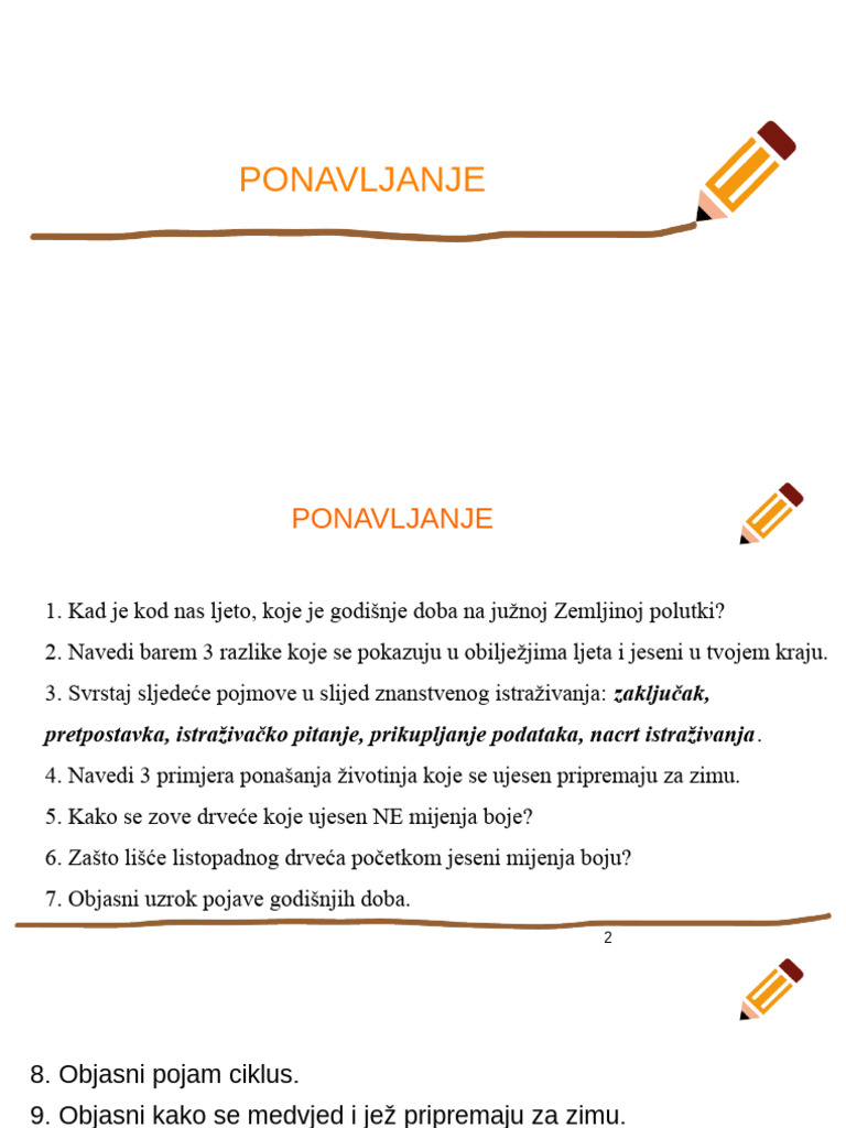 Ponavljanje - Promjene U Prirodi 6.r | PDF