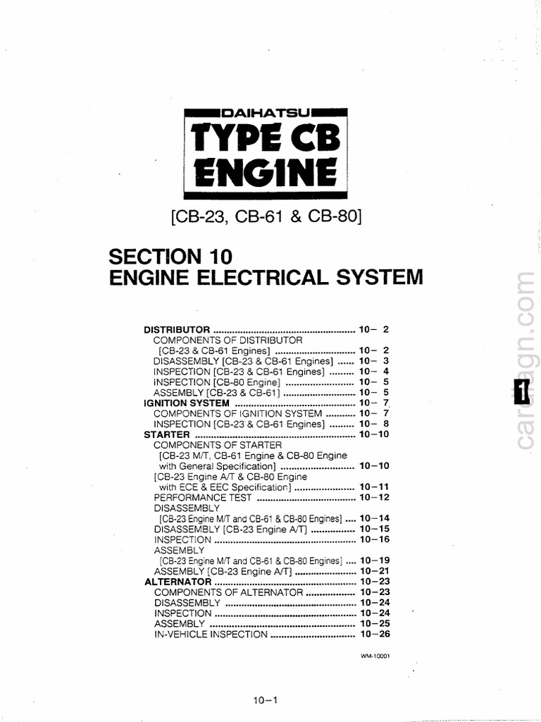 Charade Engine+Electrical | PDF