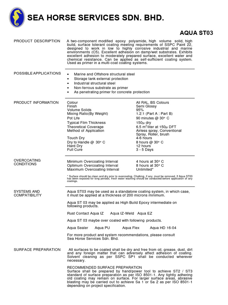 Tds - Aqua St03 Rev 02 | PDF