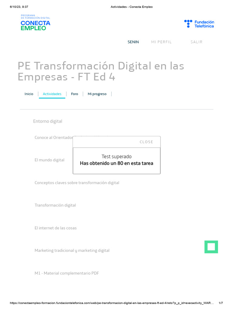 Actividades - Conecta Empleo | PDF