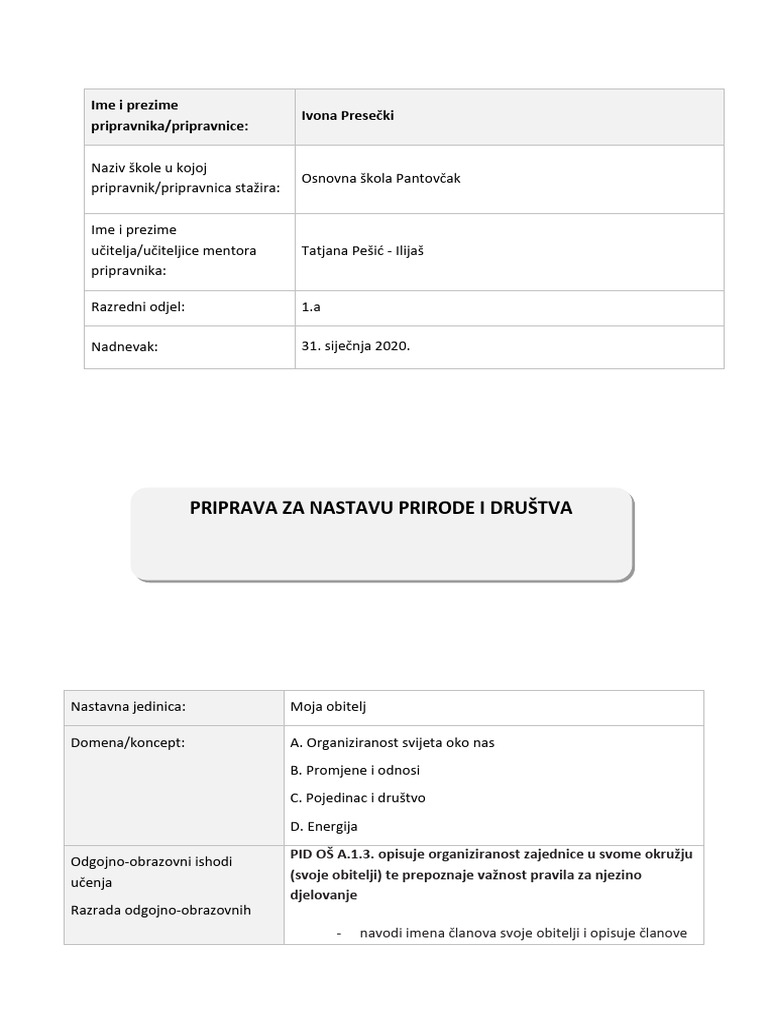 1.moja Obitelj | PDF