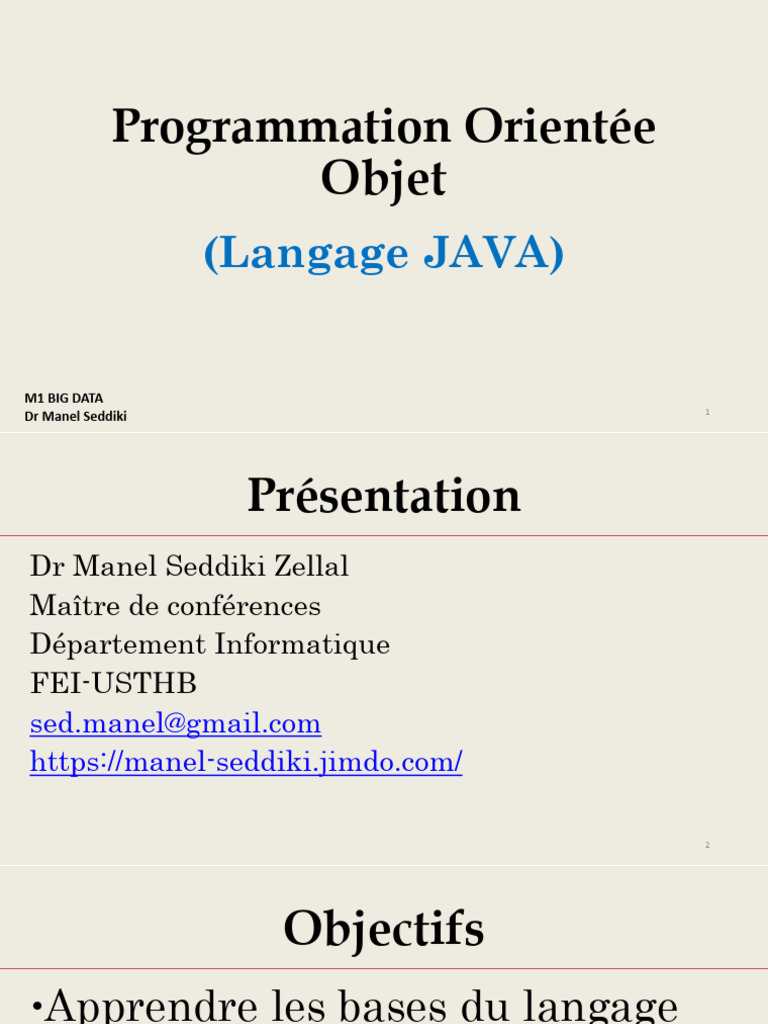 Cours1 Classes Et Objets | PDF