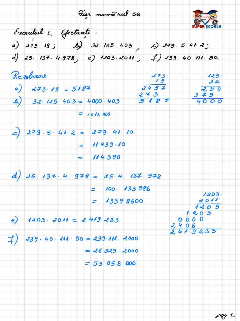 Fisa Mate 56 Rezolvare | PDF