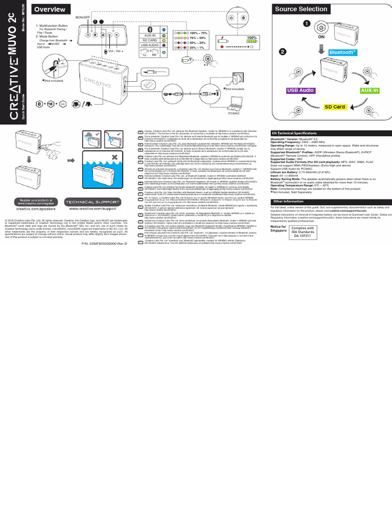 Mode D'emploi Creative Muvo 2C (Français - 2 Des Pages) | PDF ...