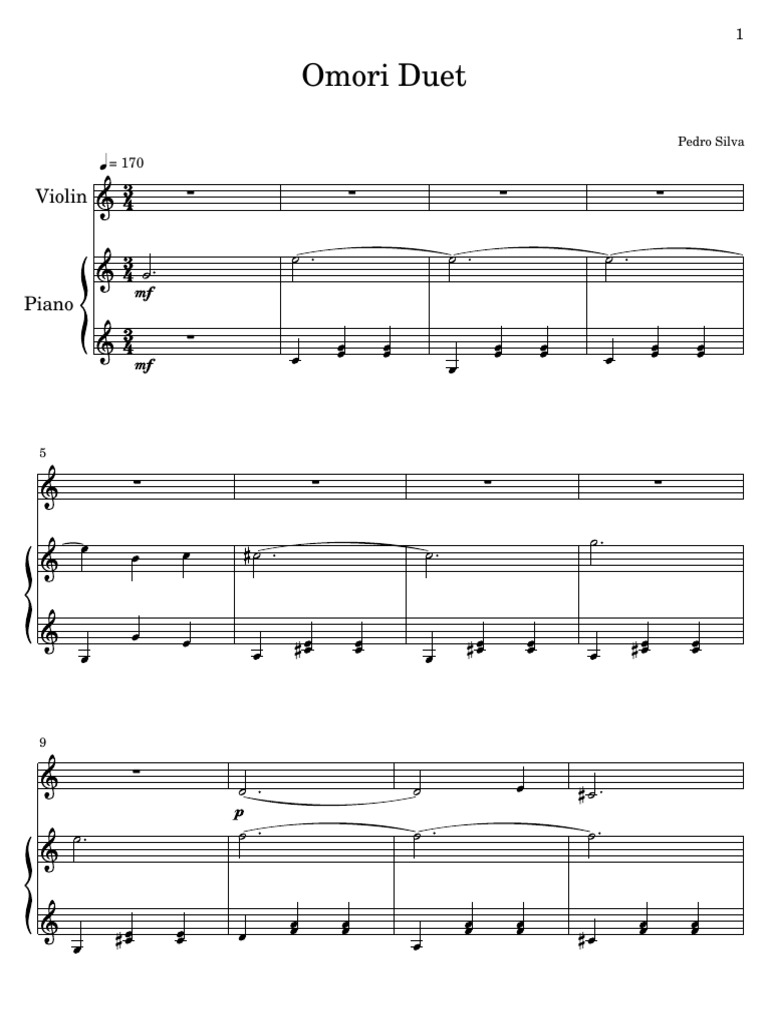 Omori Final Duet Piano Sheet Music | PDF