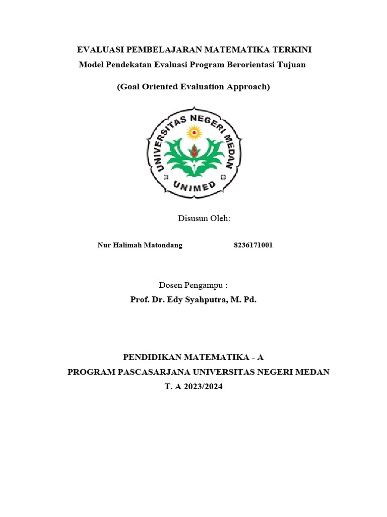 Evaluasi Tugas 1 | PDF
