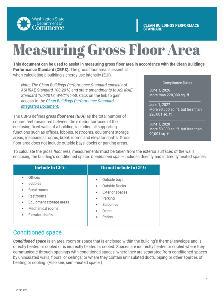 Measuring Gross Floor Area | PDF