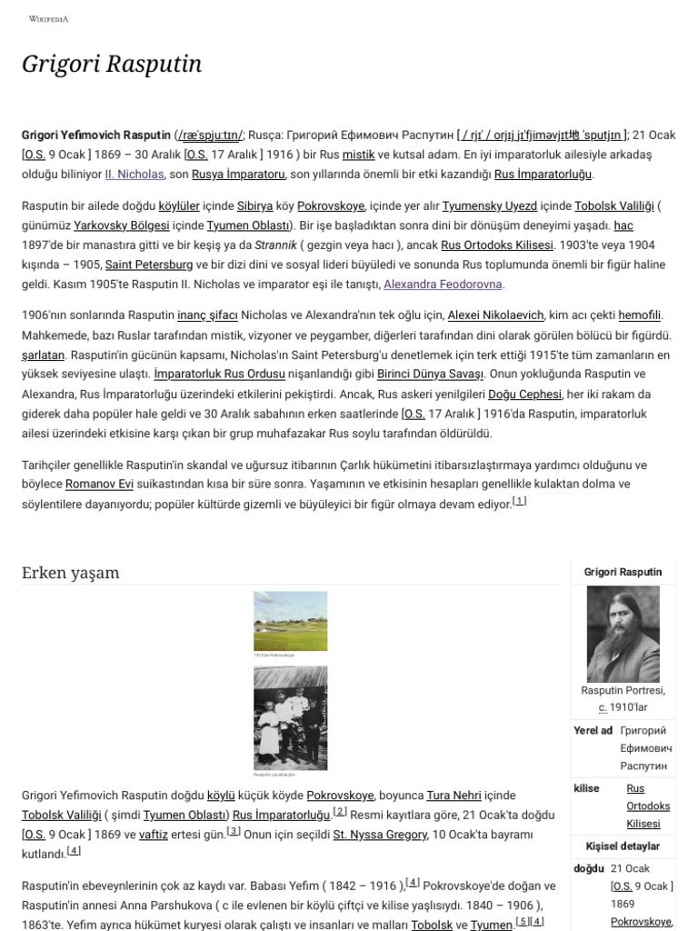 Grigori Rasputin - Wikipedia | PDF