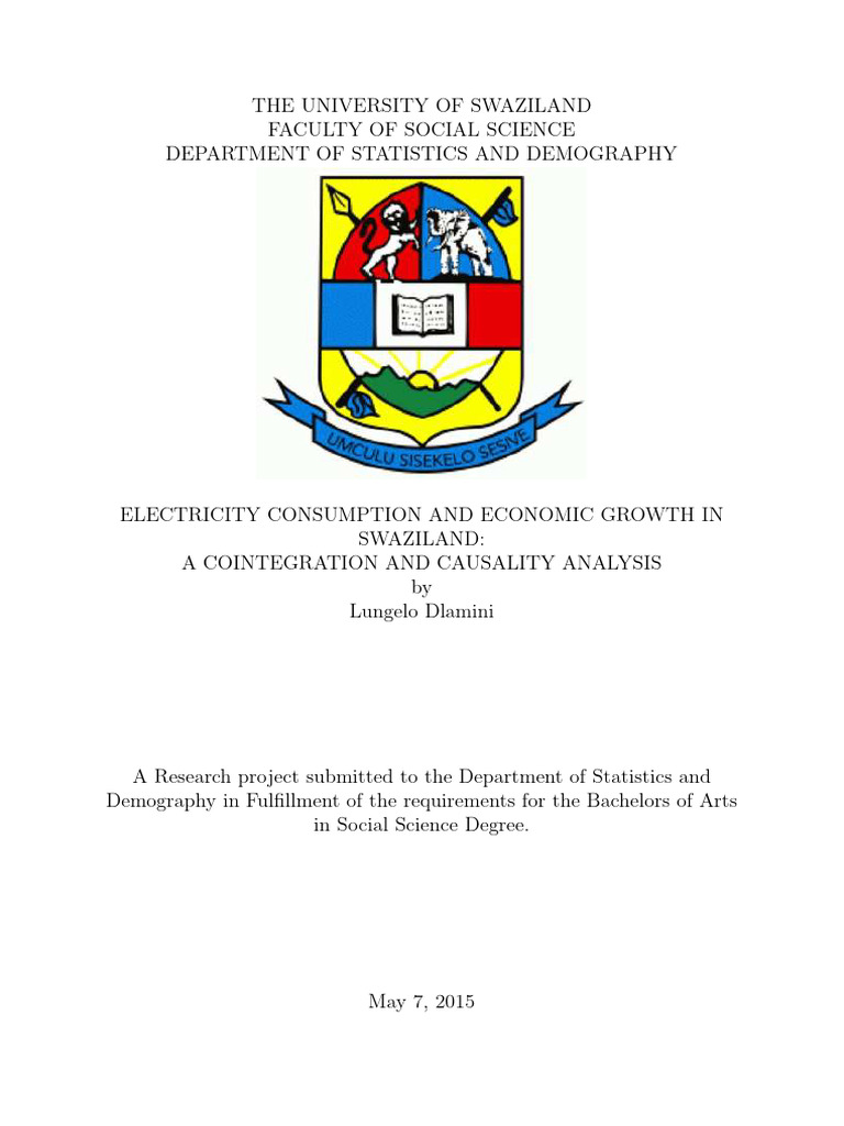 The University of Swaziland Faculty of S | PDF