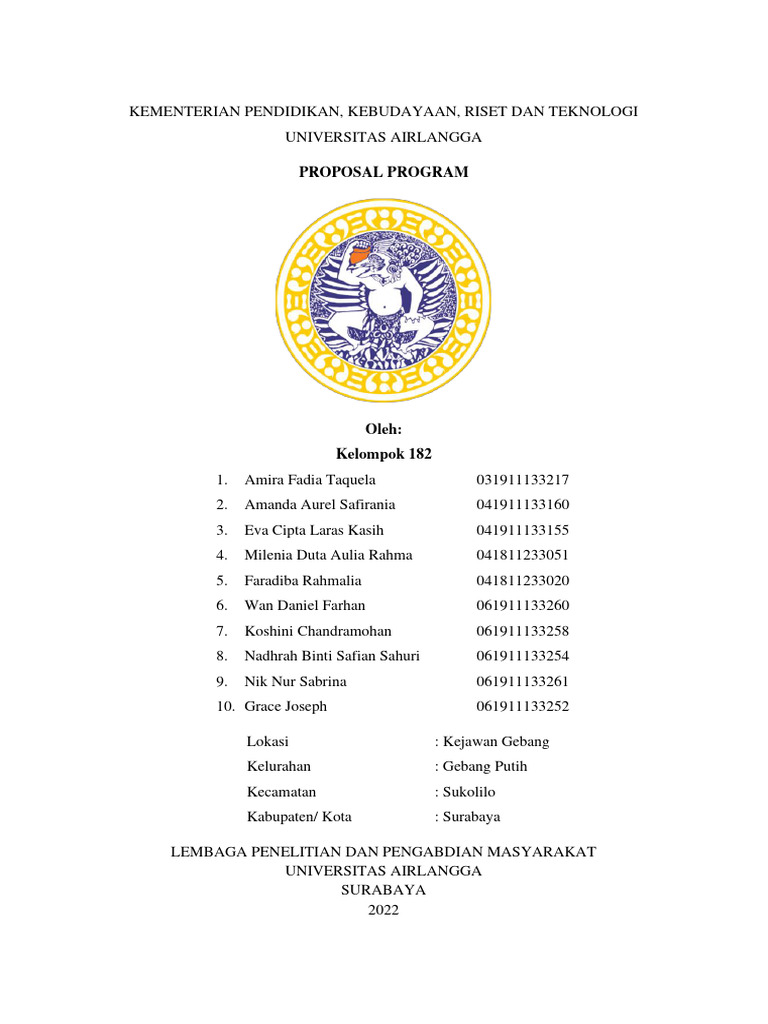 Proposal KKN-BBM Kel 182 New | PDF