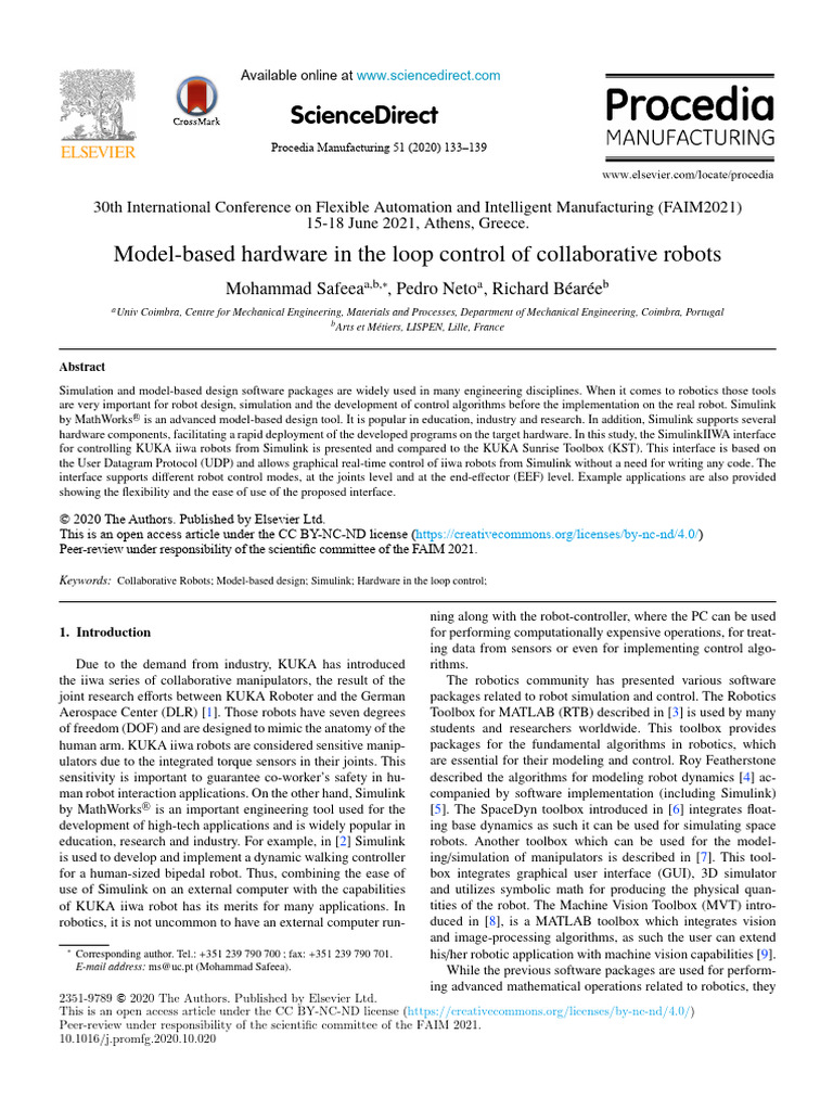 Model-Based Hardware in The Loop Control of Collab | PDF | Systems Engineering | Computing