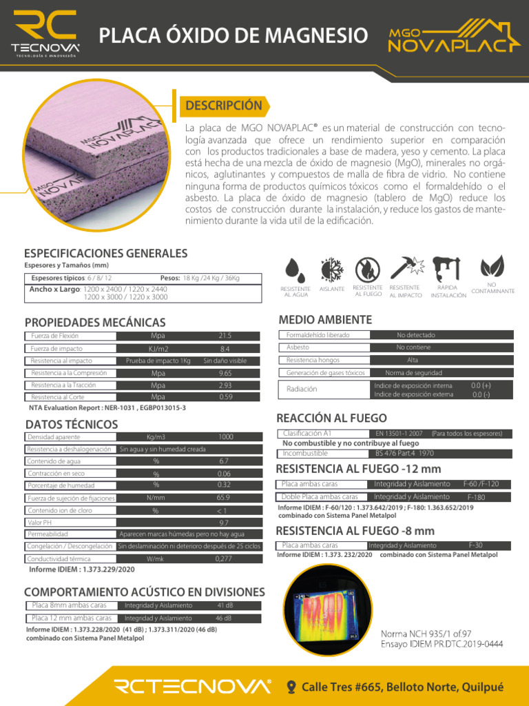 Ficha Placa Mgo | PDF