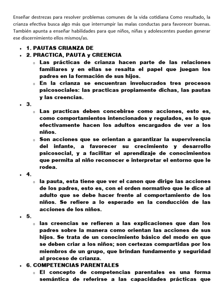 Crianza Efectiva | PDF | Comportamiento | Paternidad/maternidad