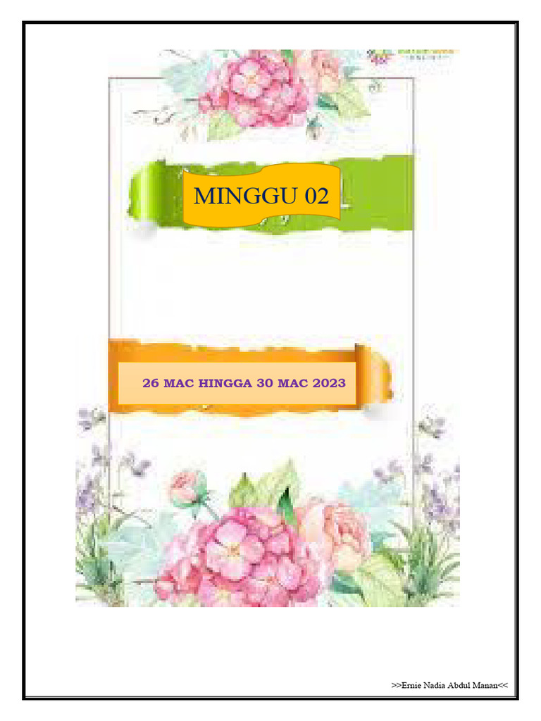 Minggu 02: 26 Mac Hingga 30 Mac 2023 | PDF