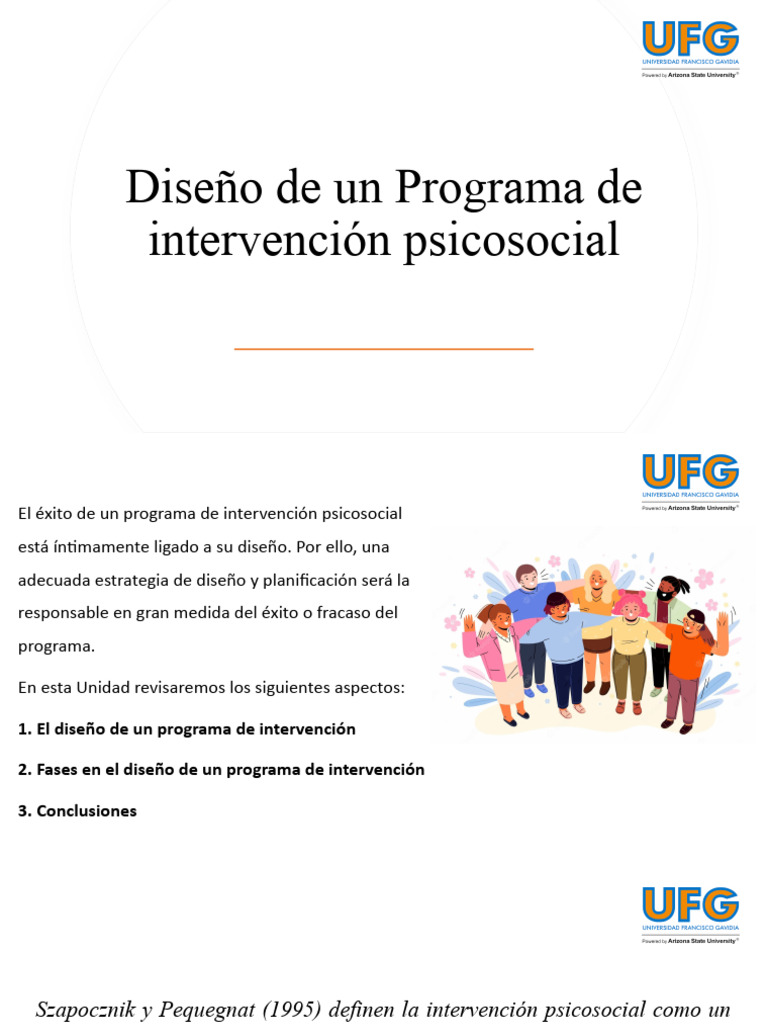 Diseño de Un Programa de Intervención Psicosocial Planteamiento Del ...