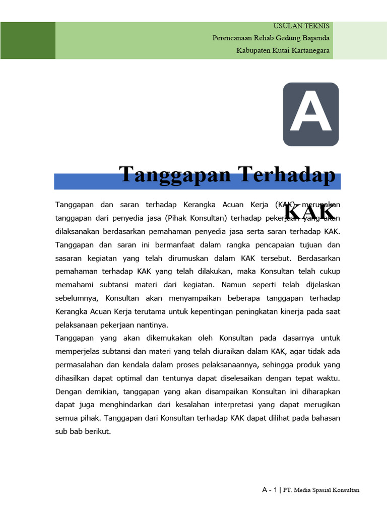 A Tanggapan Kak Bapenda KPC | PDF