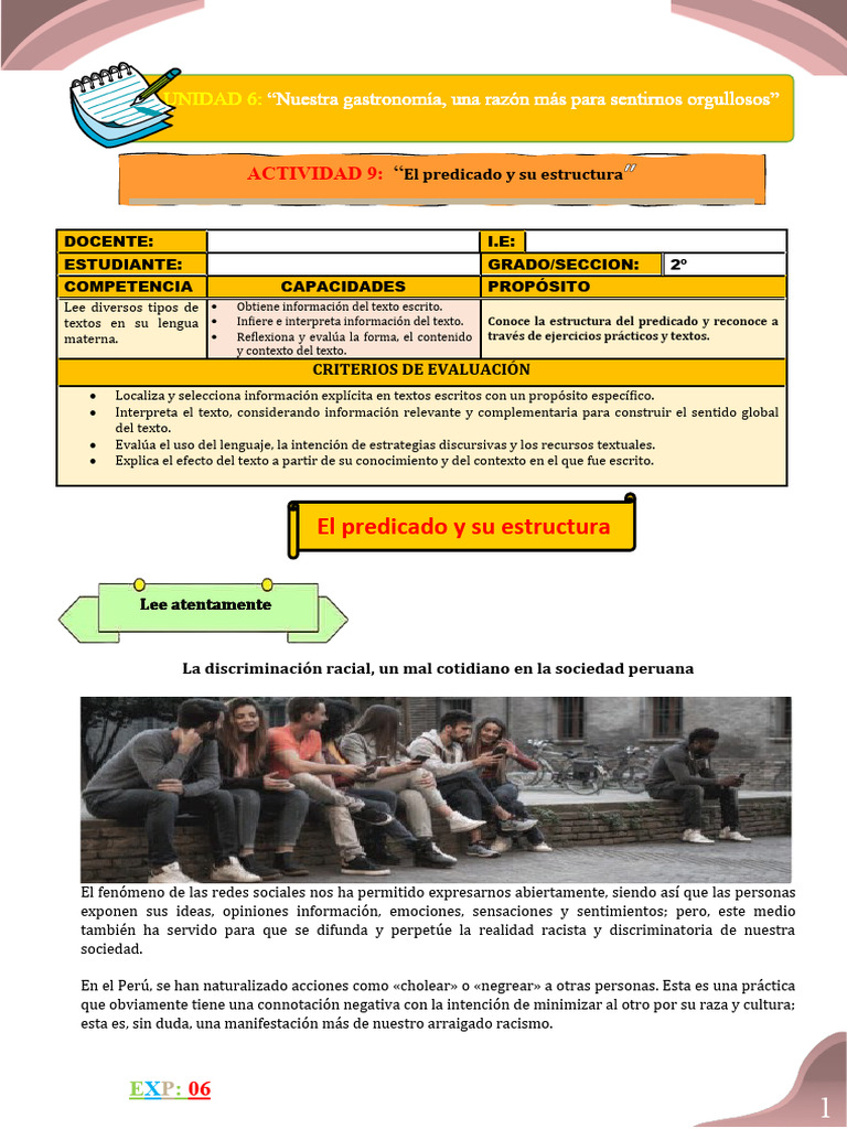 2° Act 9-Com-U6 - Sem 1 | PDF