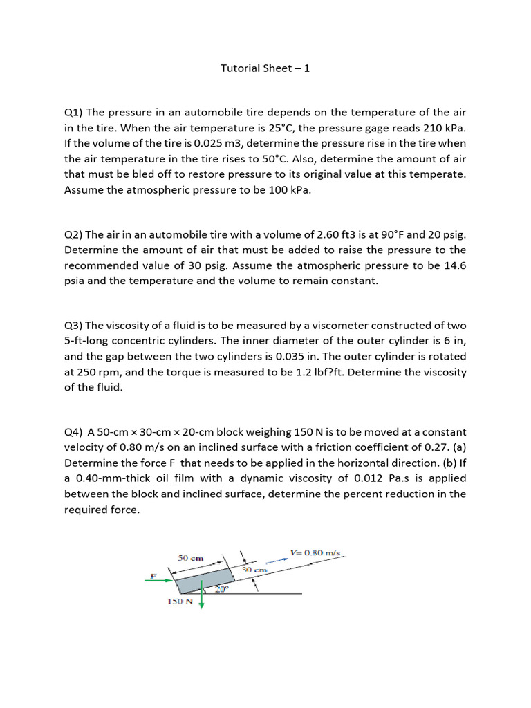 Tutorial Sheet - 1 | PDF Tutorial Sheet - 1 | PDF