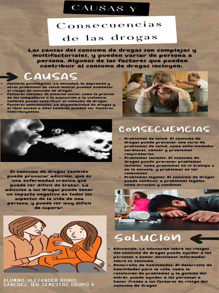 Infografía de las causas de las drogas | PDF