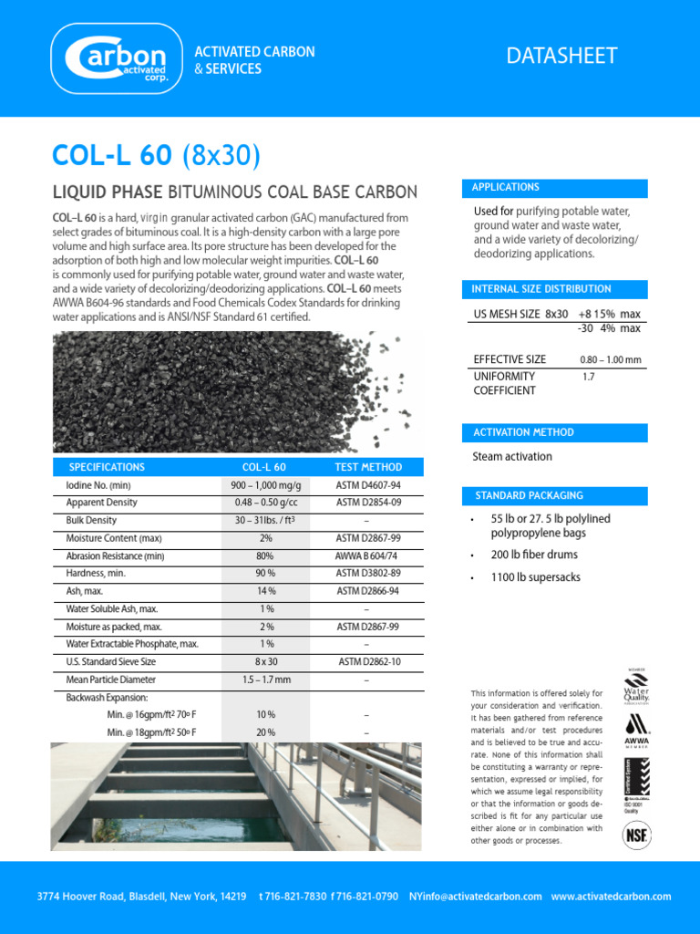 COL - L 60 (8x30) Liquid Phase Bituminous Coal Base Carbon | PDF ...