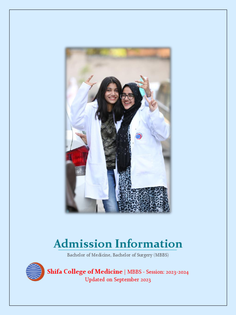 Admission Information Booklet Session 2023 2024 | PDF | University And College Admission ...