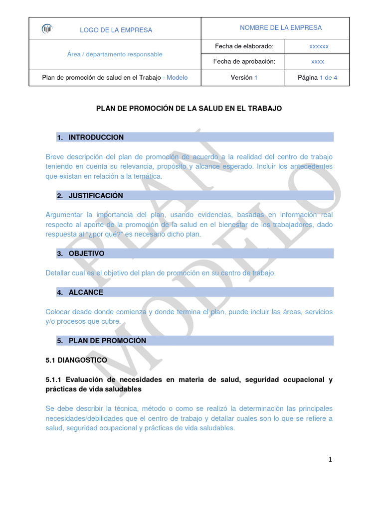 Modelo PLAN PST | PDF