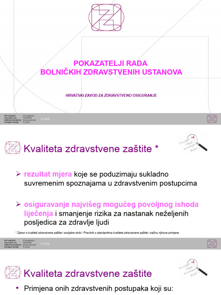 Pokazatelji Rada Bolnica HZZO | PDF