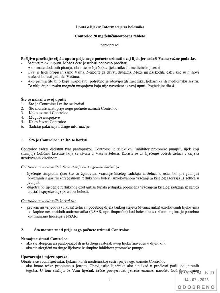 Controloc 20 MG PIL | PDF