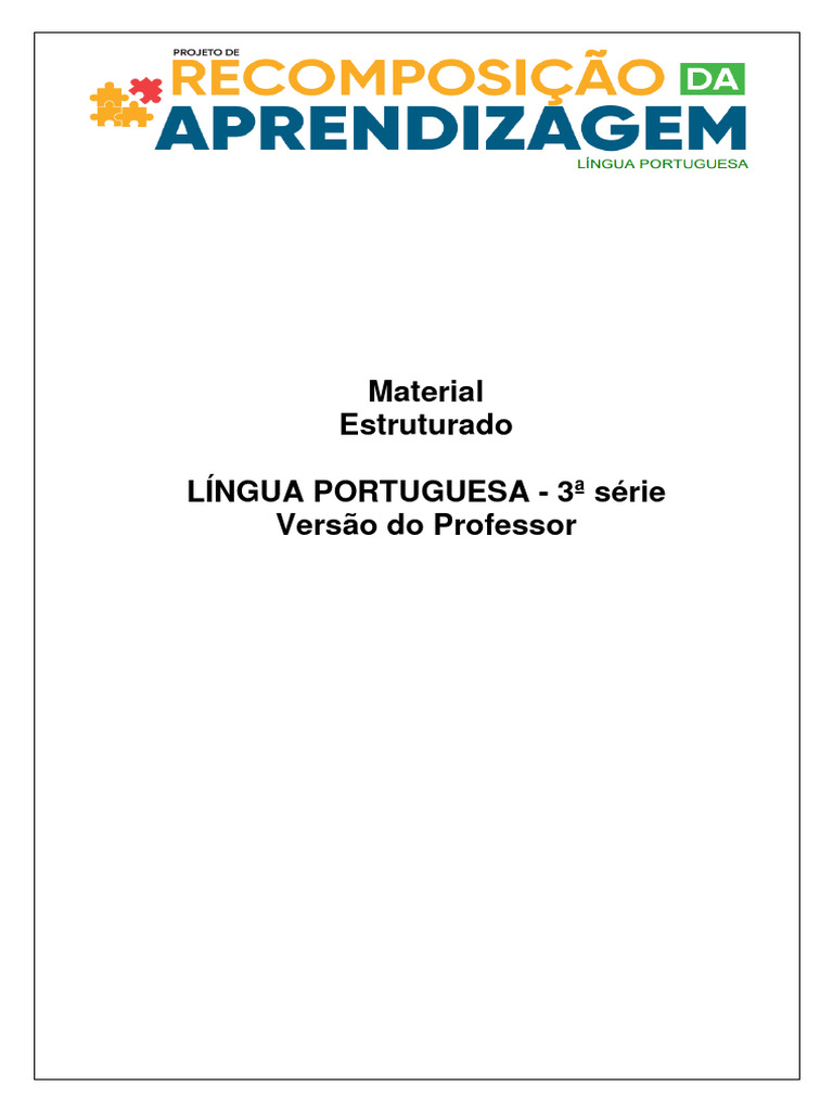 3 Série - Material Estruturado-Semana 19-Versão Professor | PDF